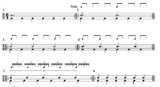 Polyrhythmic Coordination Part 4: Six-Note Base Rhythm - Modern Drummer ...