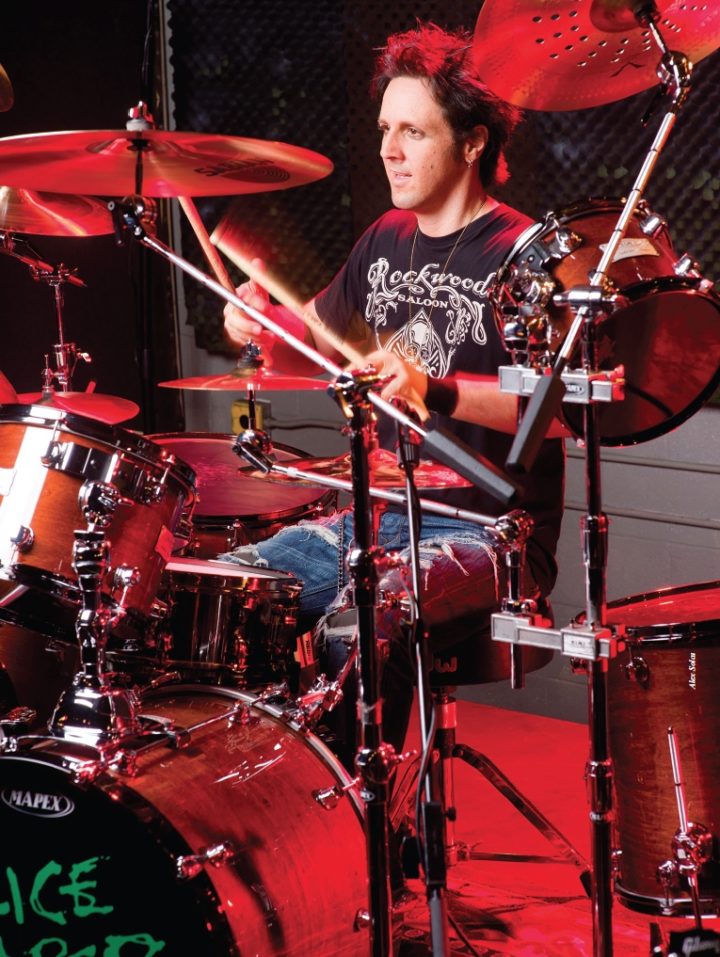 Alice Cooper's Glen Sobel - Modern Drummer Magazine