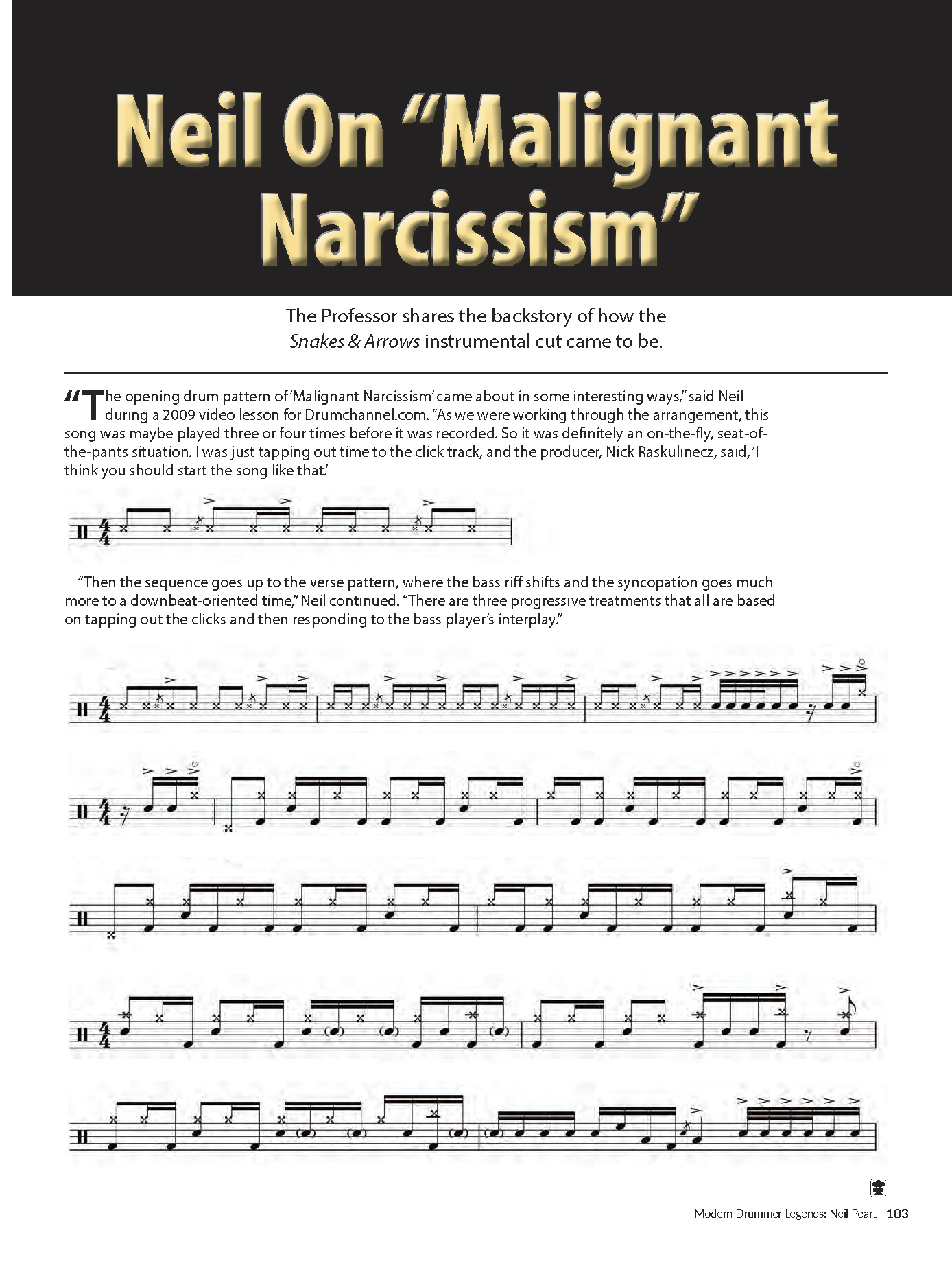 Neil Peart Book Bundle Digital + Print a Modern Drummer Legend