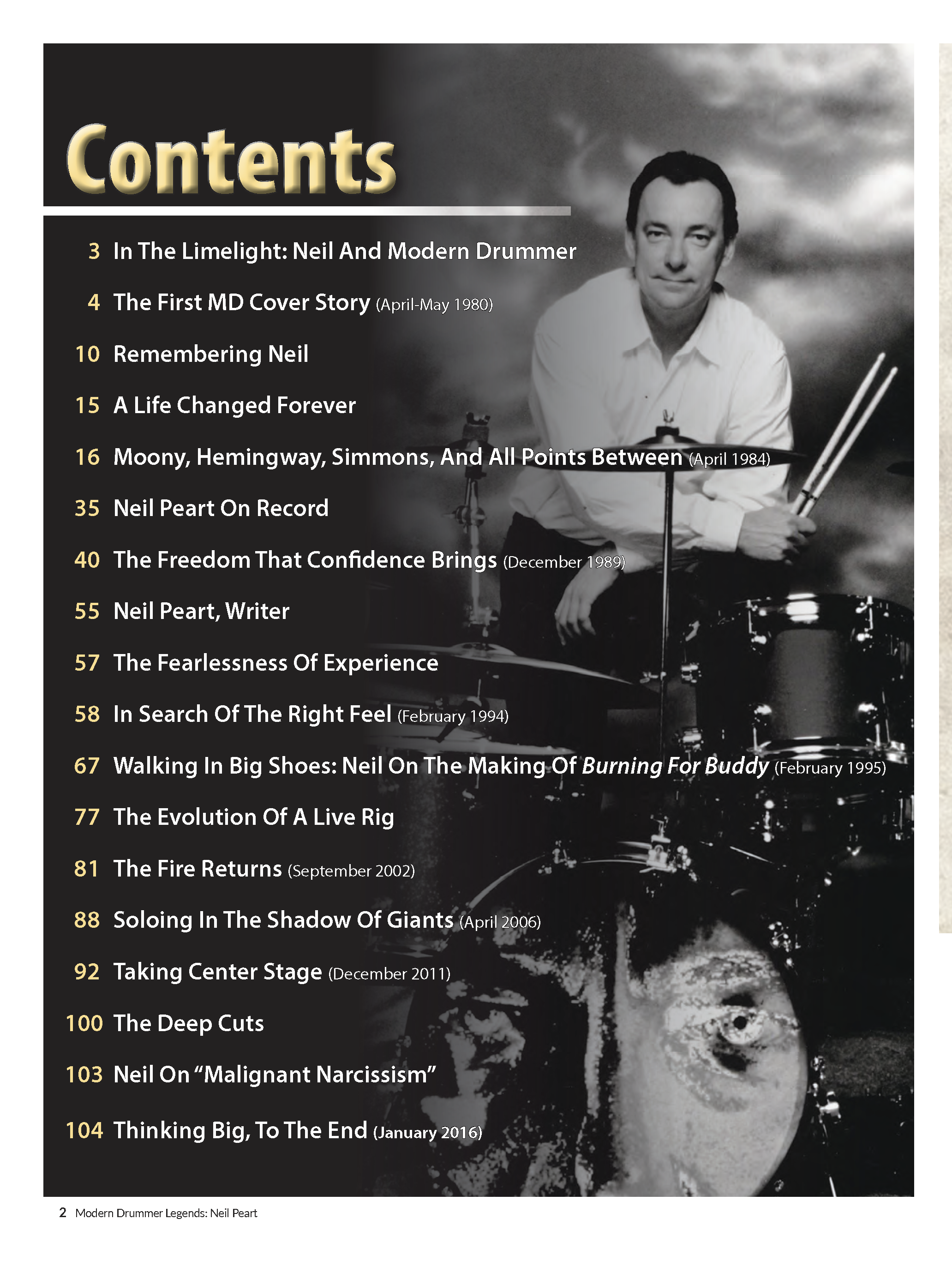 Neil Peart Book Bundle Digital + Print a Modern Drummer Legend