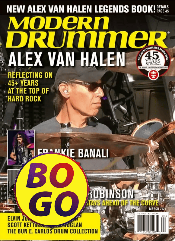 Modern Drummer March 2021 Issue - Alex Van Halen (Print) - Modern ...