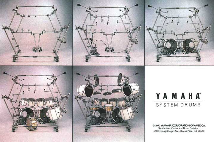 Yamaha Super Rack System, April 1990 - Modern Drummer Magazine