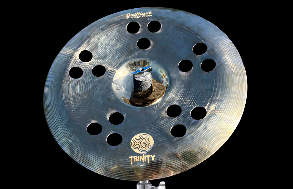 Trinity Cymbals: 16" Brilliant Holey China - Modern Drummer Magazine