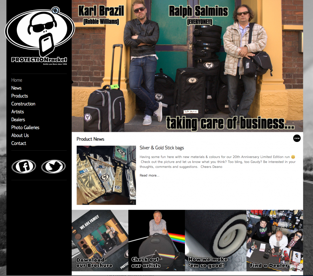 Protection Racket Redesigns Website | Modern Drummer Magazine